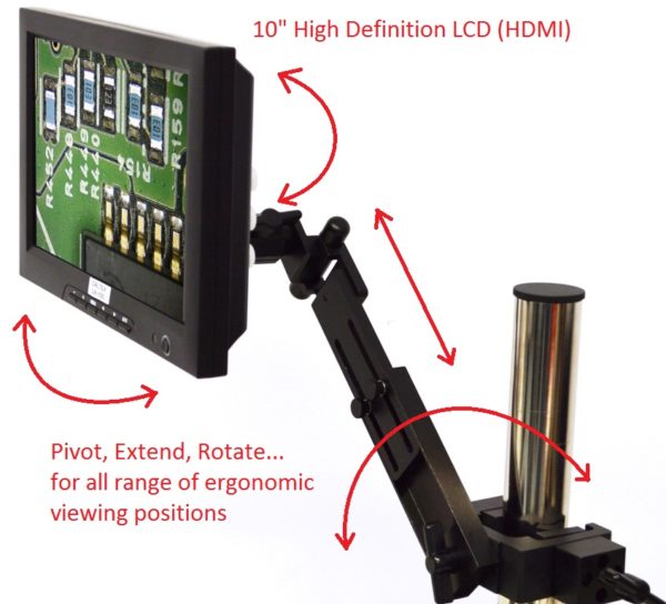 HD-10LCD pivot mount smt – Caltex Digital Microscopes